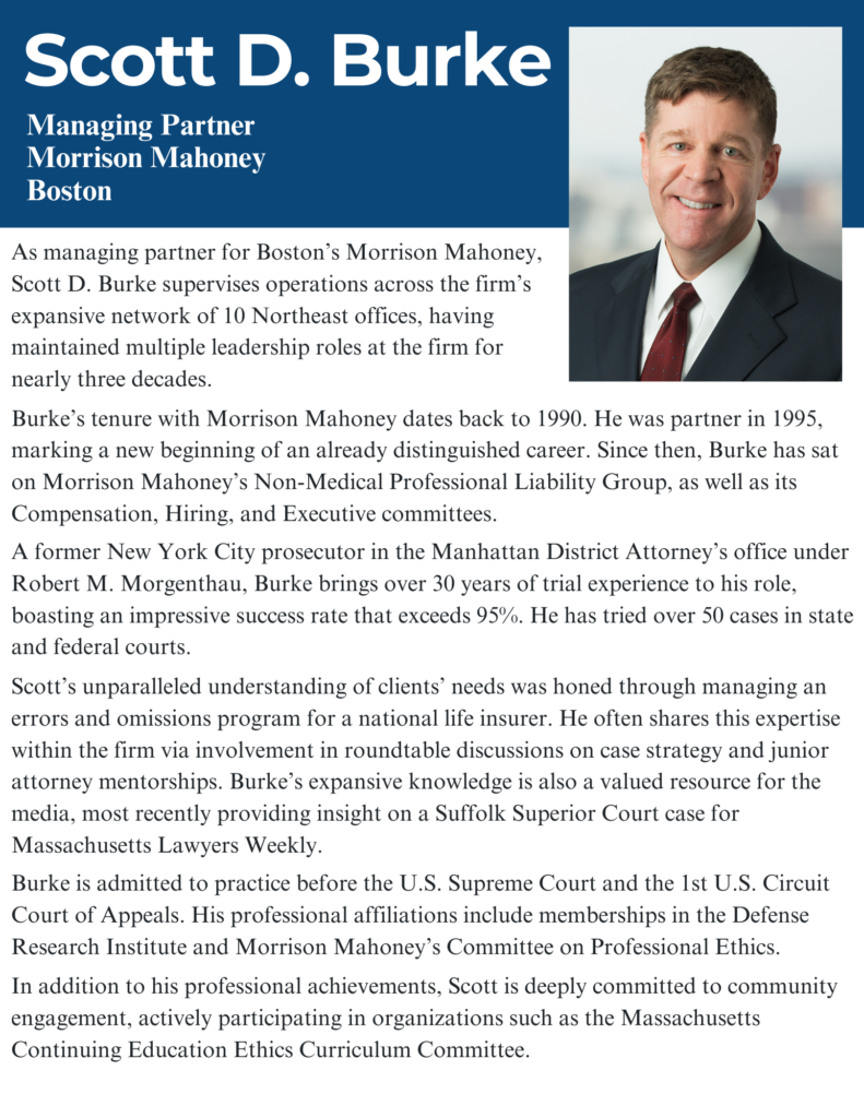 Morrison Mahoney Managing Partner Scott D. Burke Recognized in ...